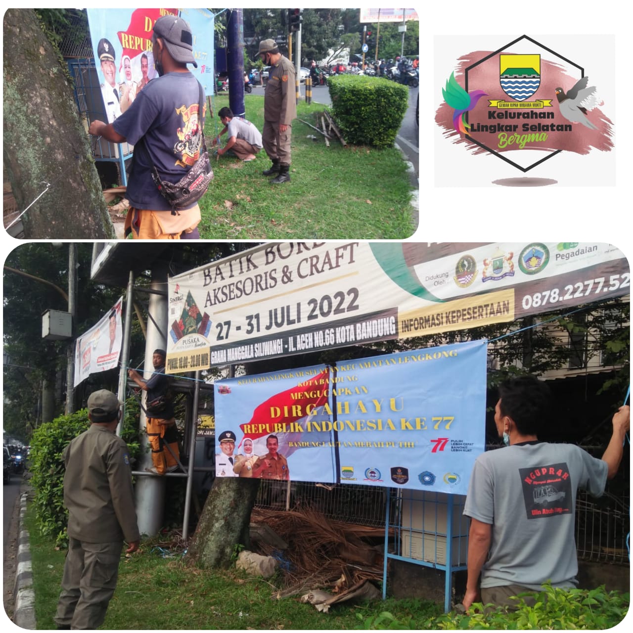 Jumat, 29 Juli 2022Giat Petugas Gober bersama Satuan Linmas Pemasangan ...